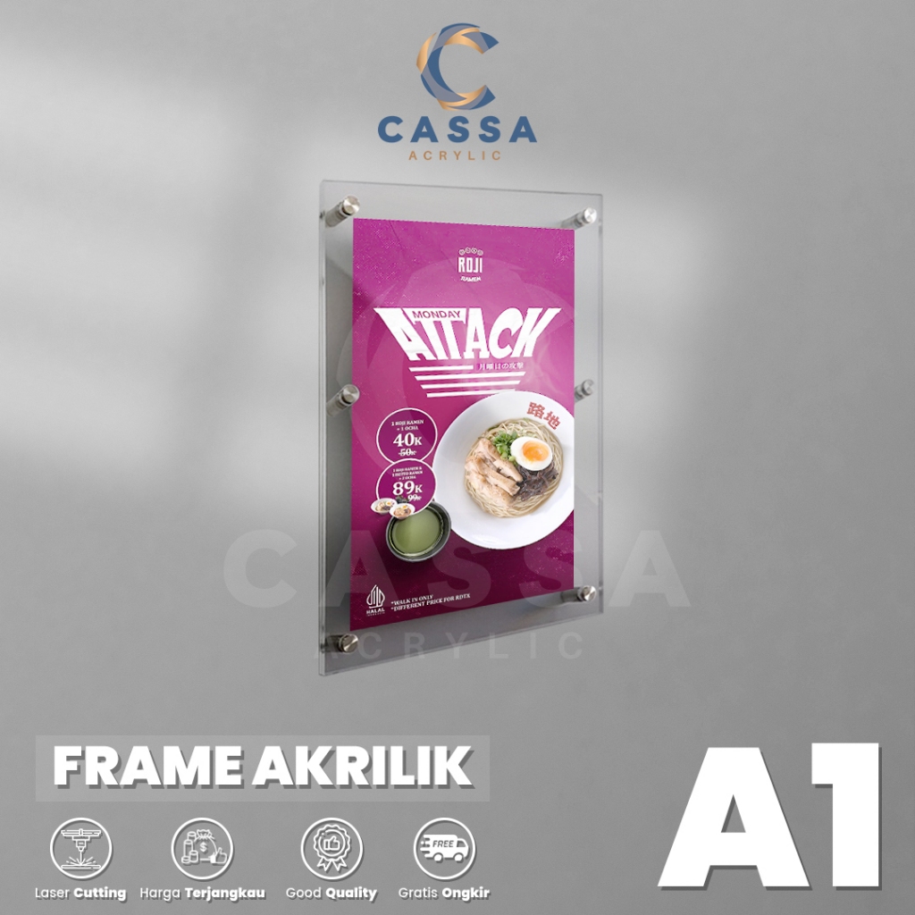 Jual Frame Dinding Akrilik A1 / Frame Akrilik Dinding Frame Display Poster Acrylic | Shopee ...