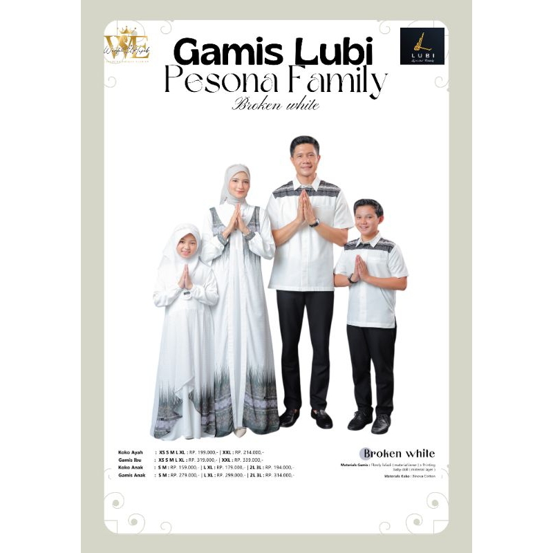 Jual SARIMBIT LUBI 2025 PESONA FAMILY BROKEN WHITE | Shopee Indonesia