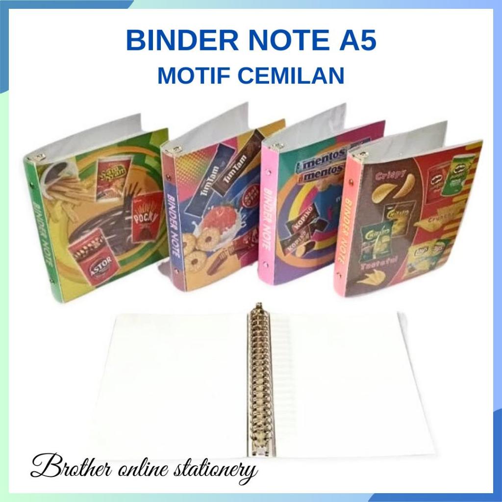Jual BOS Binder Note A5 Gambar Cemilan Buku Ring Besi Buku Diary Notes ...