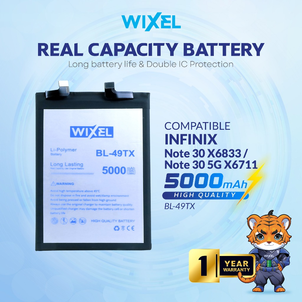 Jual WIXEL Baterai BL-49TX Infinix Note 30 X6833 / Note 30 5G X6711 ...