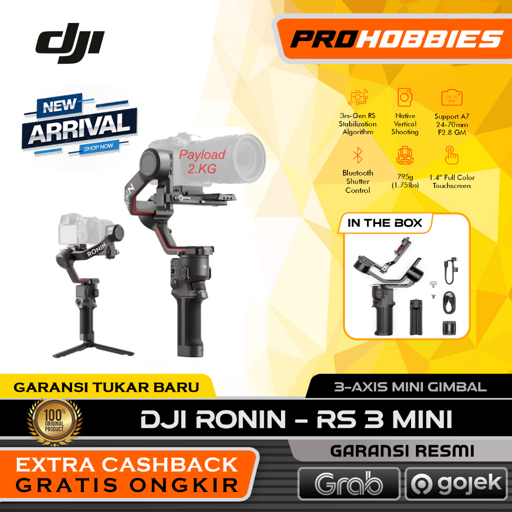Jual DJI RONIN RS 3 Mini Gimbal Stabilizer Kamera DJI Ronin S3 Mini | Shopee Indonesia