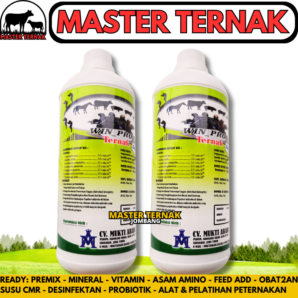 Jual WIN PROB TERNAK CAIR 1 LITER - Probiotik Cair untuk Fermentasi ...