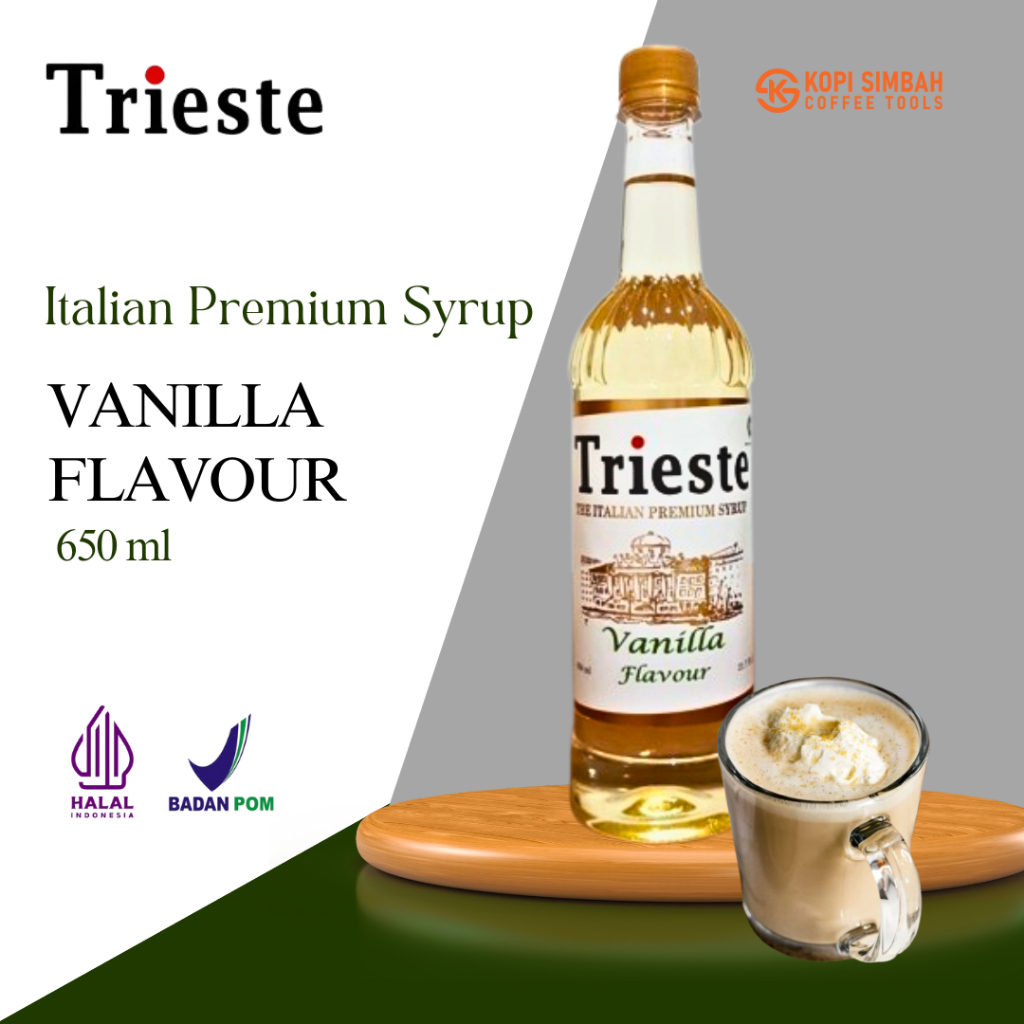 Jual Syrup TRIESTE Rasa VANILLA 650 ml Italian Premium Sirup Vanila ...