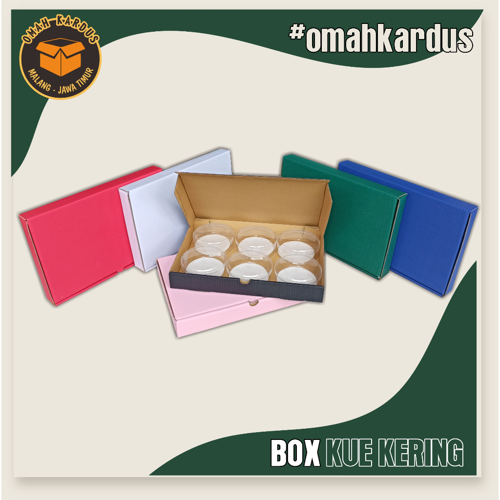 Jual Kardus kue kering isi 6 toples 38x25x5 cm Full POLOS | | Box ...