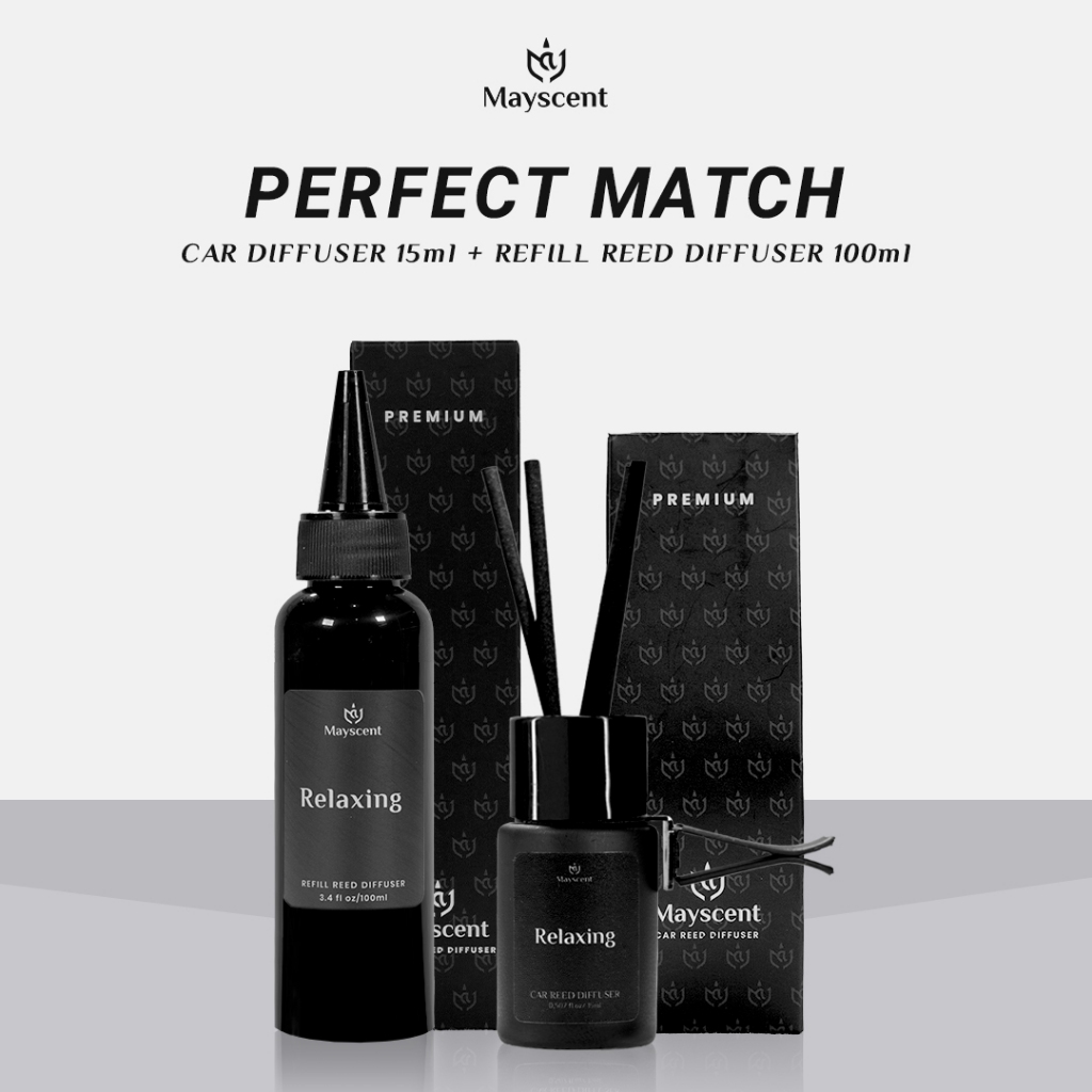 Jual Mayscent - Paket Car Diffuser 15ml + Refill Reed Diffuser 100ml ( Varian Rasa Sama ...