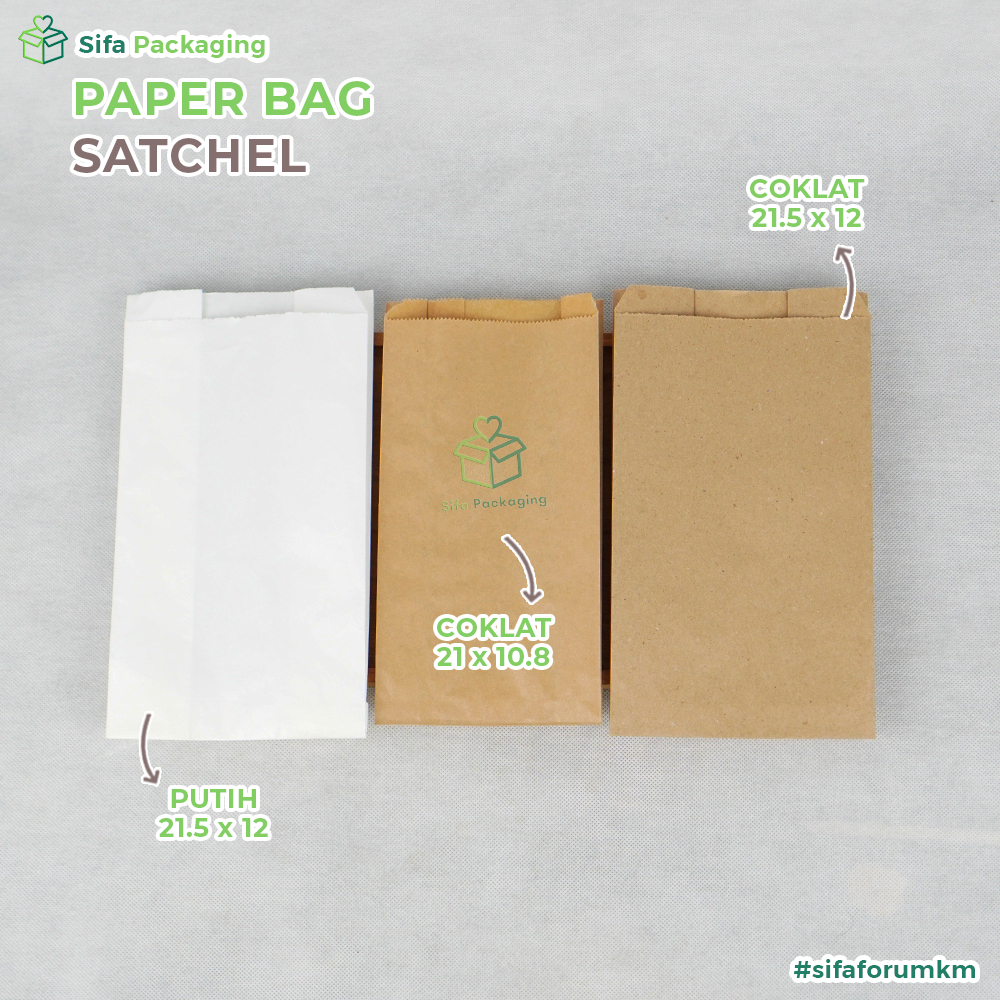 Jual Paper Bag Satchel Kentang Goreng Kantong Kertas Roti Fried Chicken ...