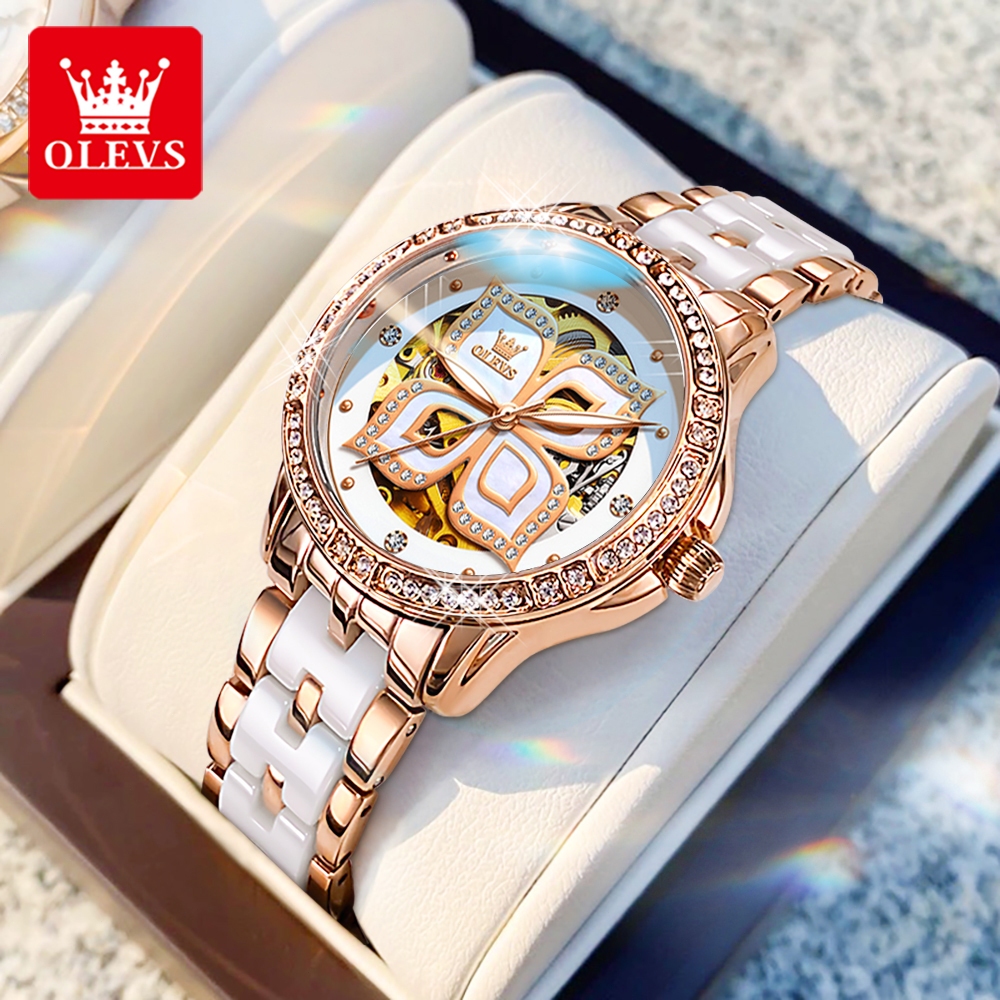 Jual OLEVS Jam Tangan Automatic Wanita Original Anti Air Mewah Korea ...
