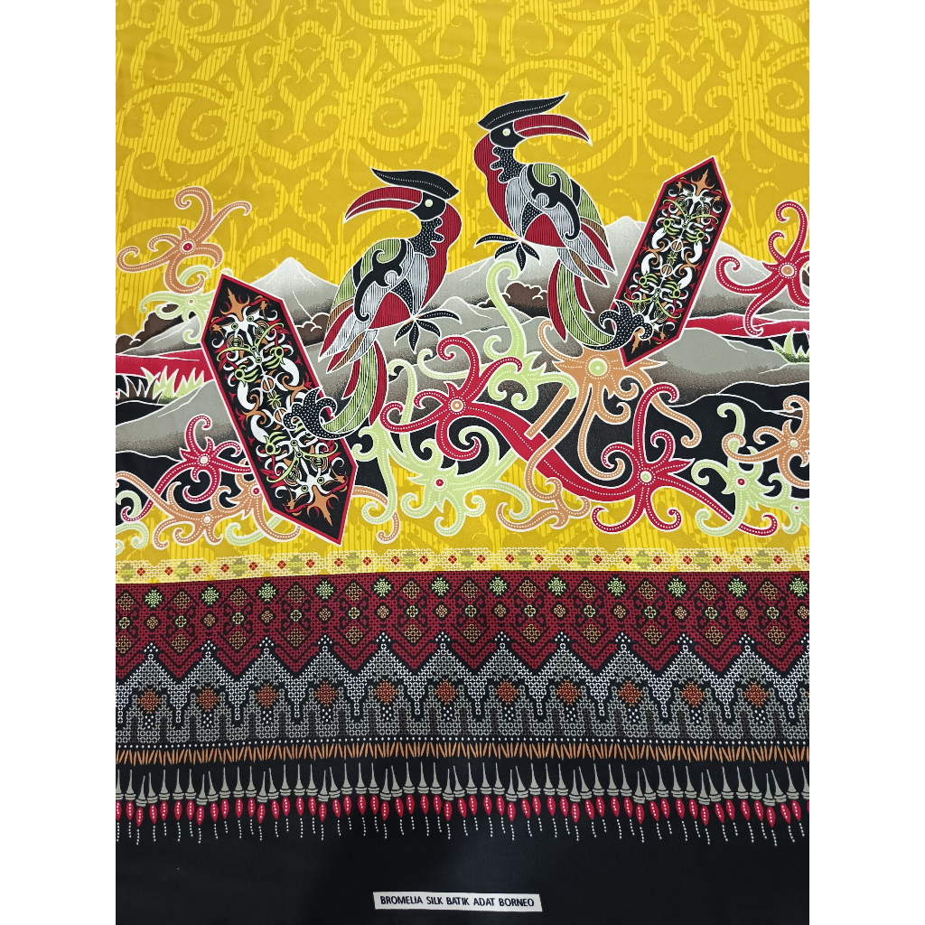 Jual Kain Batik Soft Bromelia Ulti Water Print Desain Khas Kalimantan ...