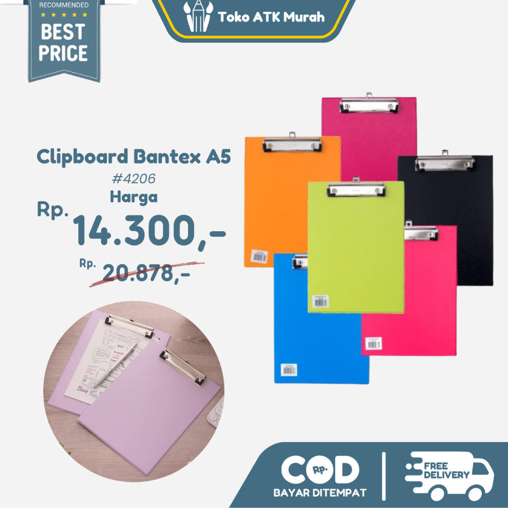 Jual Bantex Clipboard A5 #4206 | Shopee Indonesia