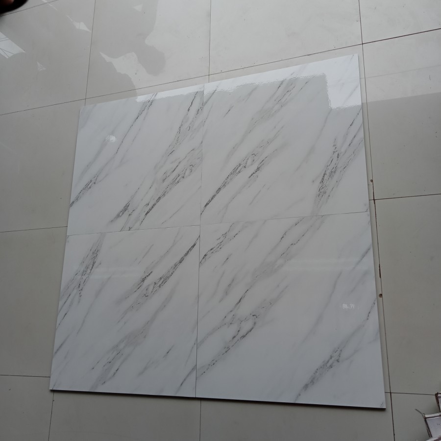 Jual GRANIT LANTAI PUTIH MOTIF MARMER GLAZE POLISHED UKURAN 60X60 ...