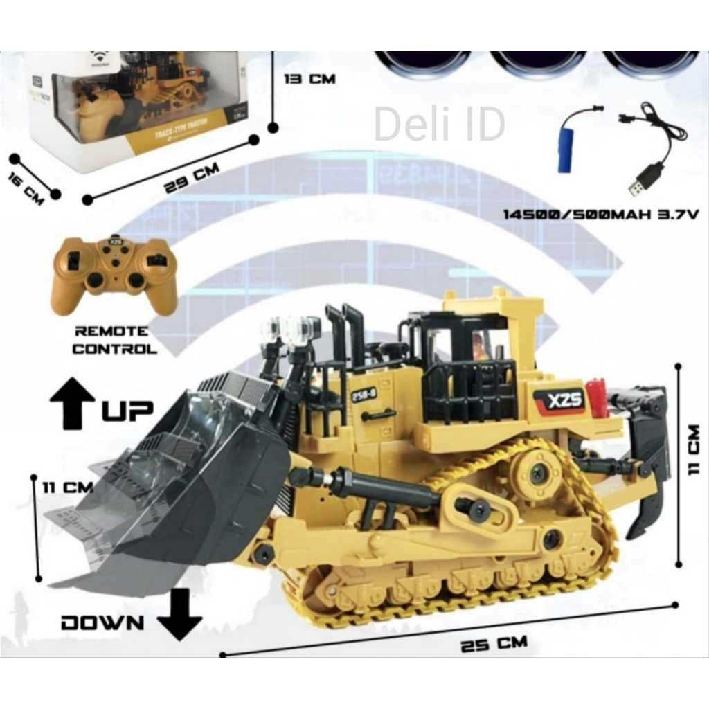 Jual Mainan Anak Remote Control Remot Kontrol Bulldozer Truck Truk ...