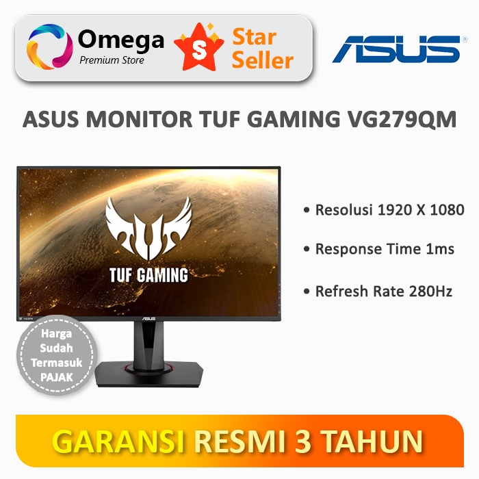 Jual Monitor Asus TUF GAMING VG279QM 27" Fast IPS | Shopee Indonesia