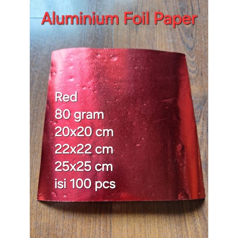 Jual Kertas Alu Foil / Aluminium Foil Paper Utk Coklat / Red | Shopee ...