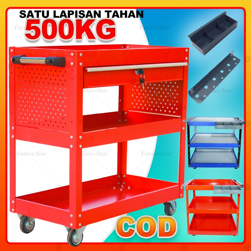 Jual Troli Bengkel Rak 3 Susun Perkakas Trolly Trolley Kabinet Multi ...