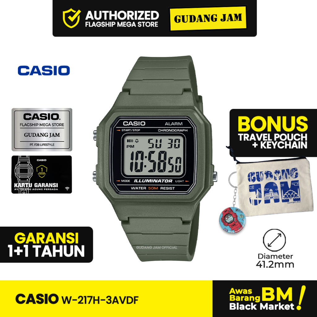 Jual Jam Tangan Casio W-217H-3AVDF W-217H-3A W-217H W217H W 217H ...