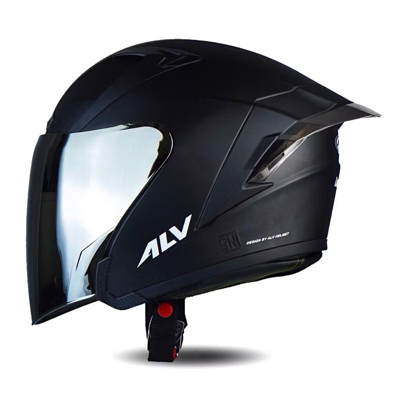 Jual Helm Half Face ALV Ultron Kekinian Kaca Silver SNI | Shopee Indonesia