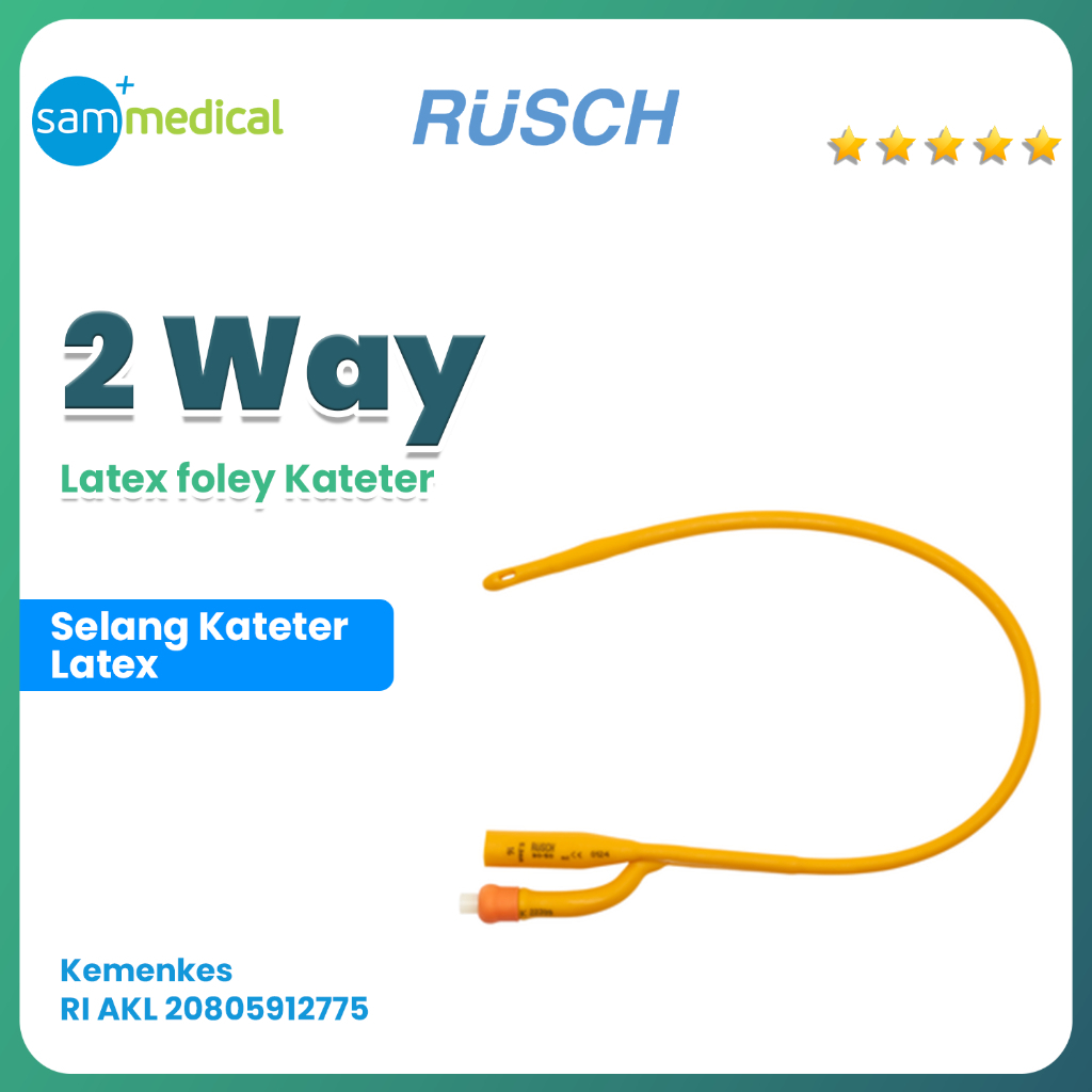 Jual Rusch 2 Way Folley Latex Catheter / Selang Pipis Gold / Foley ...