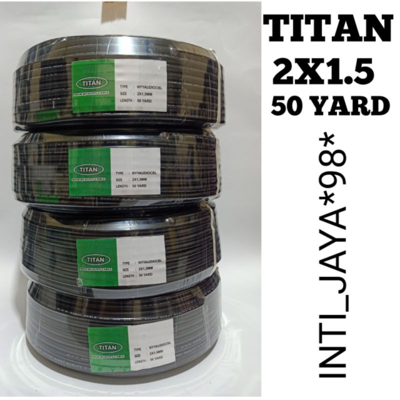 Jual Kabel listrik TITAN 2X1.5mm ( 50 YARD ) isi 2 serabut tebal ,kabel ...