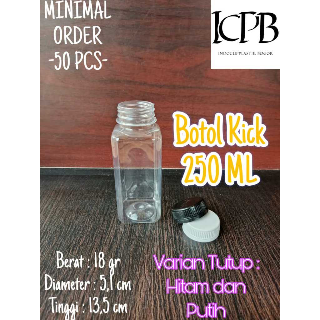 Jual Botol Kick 250 ml (18 gram) /Botol Kale Kotak / Botol Plastik ...