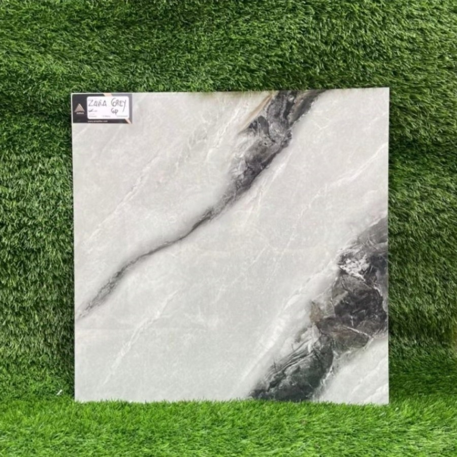 Jual GRANIT LANTAI MOTIF MARMER GLAZE POLISHED UKURAN 60X60 | ARNA ZAVIA GREY 60X60 | Shopee ...