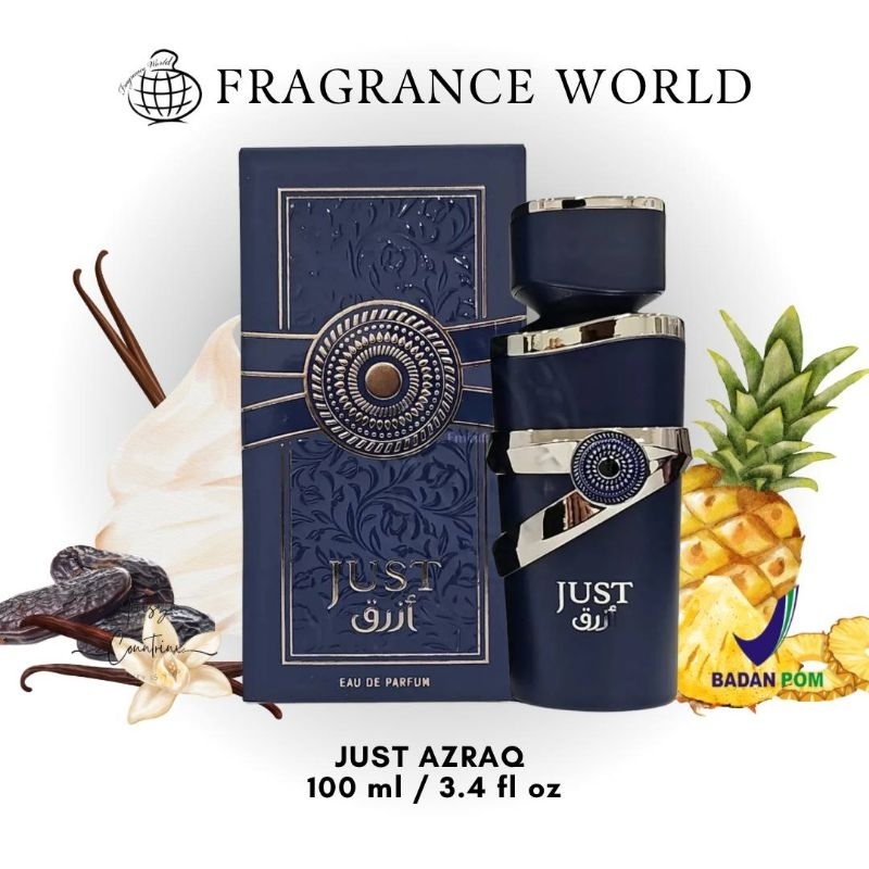 Jual Fragrance World Just Azraq BIRU for Men EDP 100ml | Shopee Indonesia