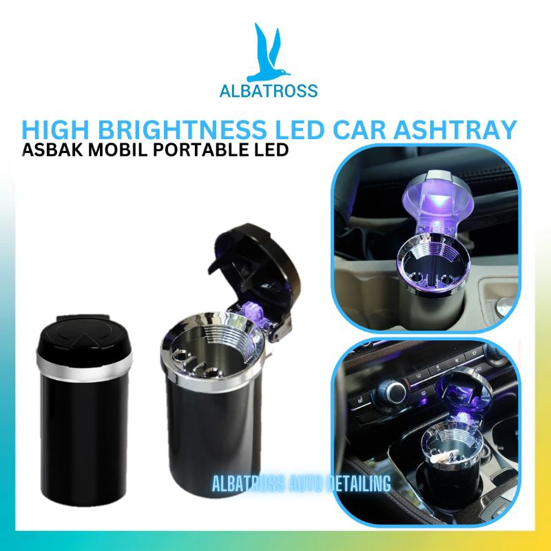 Jual High Brightness LED Car Ashtray / Asbak Mobil ALBATROSS Portable ...