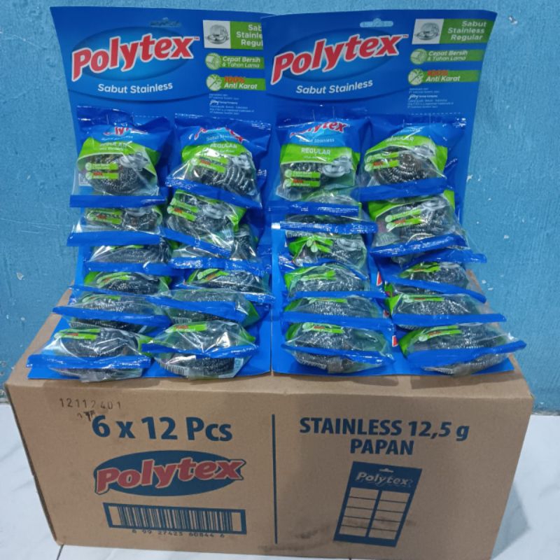 Jual Polytex sabut stainless papan 12,5g (kawat cuci piring) | Shopee Indonesia