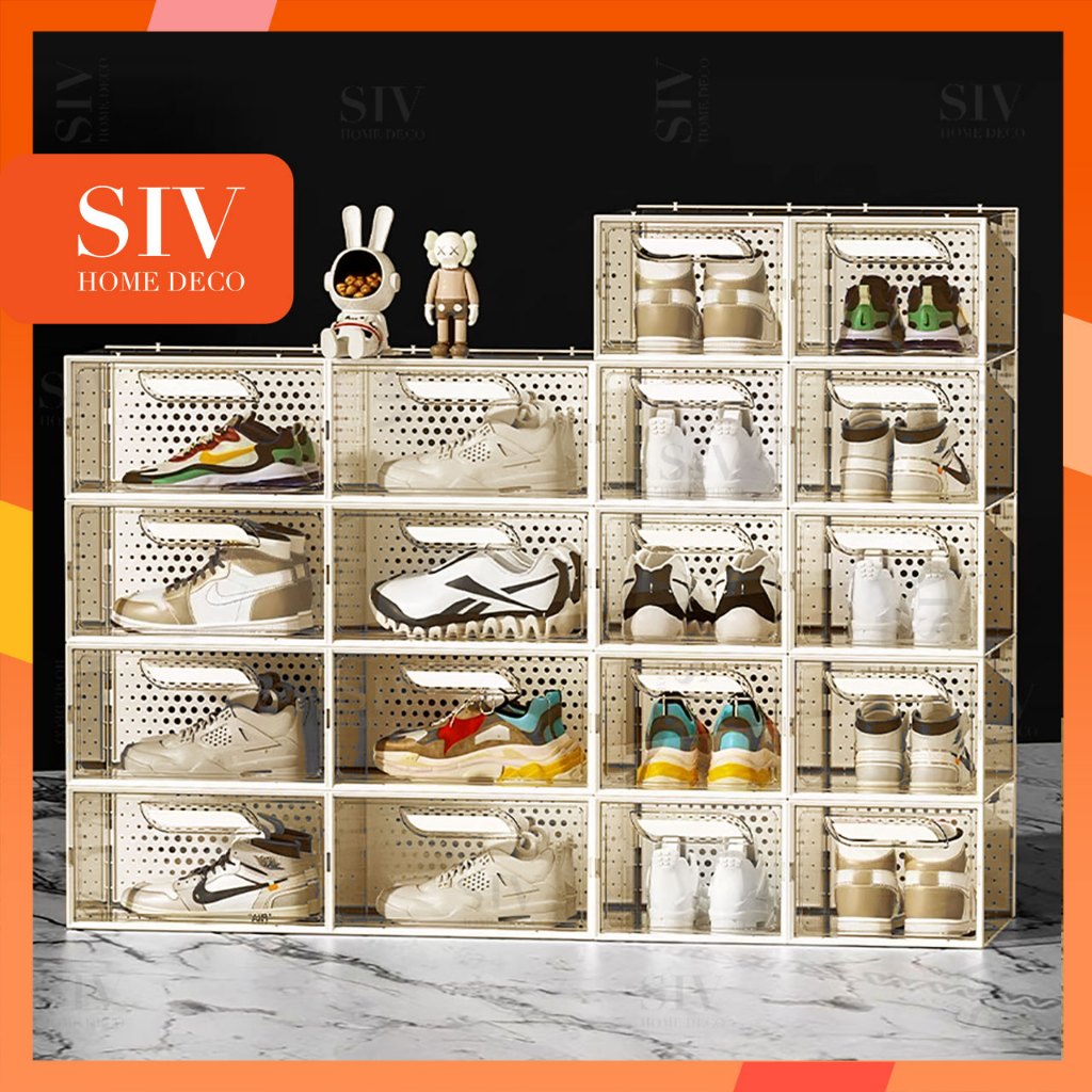Jual SIV 3/6 Susun Kotak Sepatu Transparan Box Sepatu Plastik Rak ...