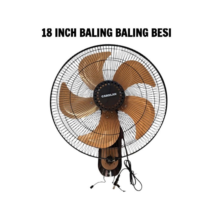 Jual KIPAS ANGIN DINDING 18 INCH BESI CARSLAN TYPE-1851 DENGAN 5 BALING ...