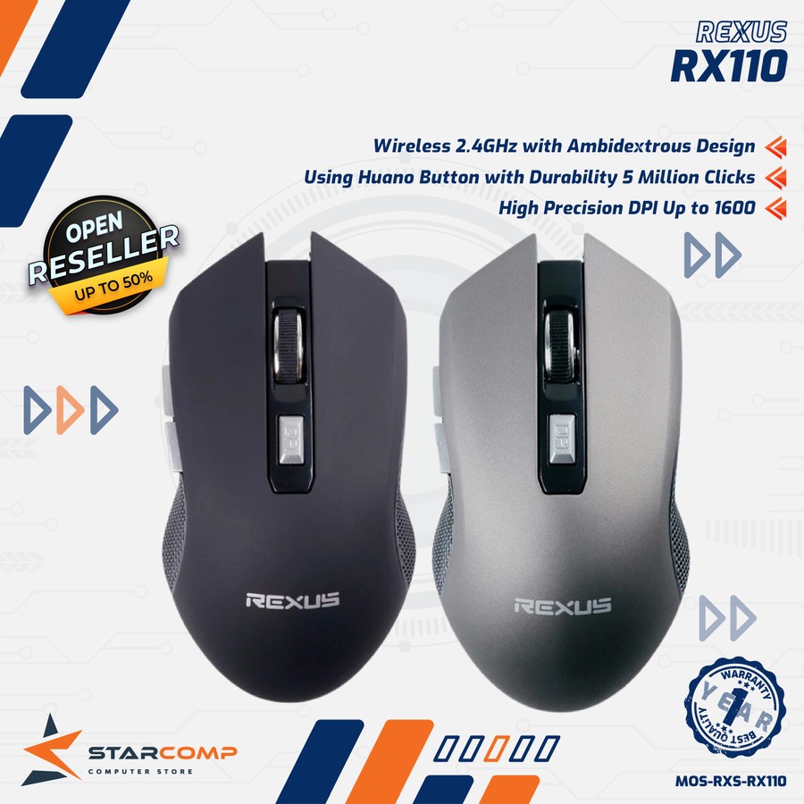 Jual Mouse Rexus RX110 Xierra Professional Wireless Gaming RX 110 ...