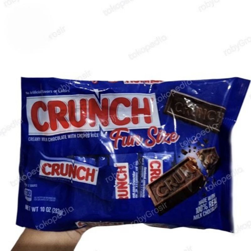 Jual CRUNCH FUN SIZE CHOCOLATE IMPORT / COKLAT NESTLE CRUNCH RICE BALL ...