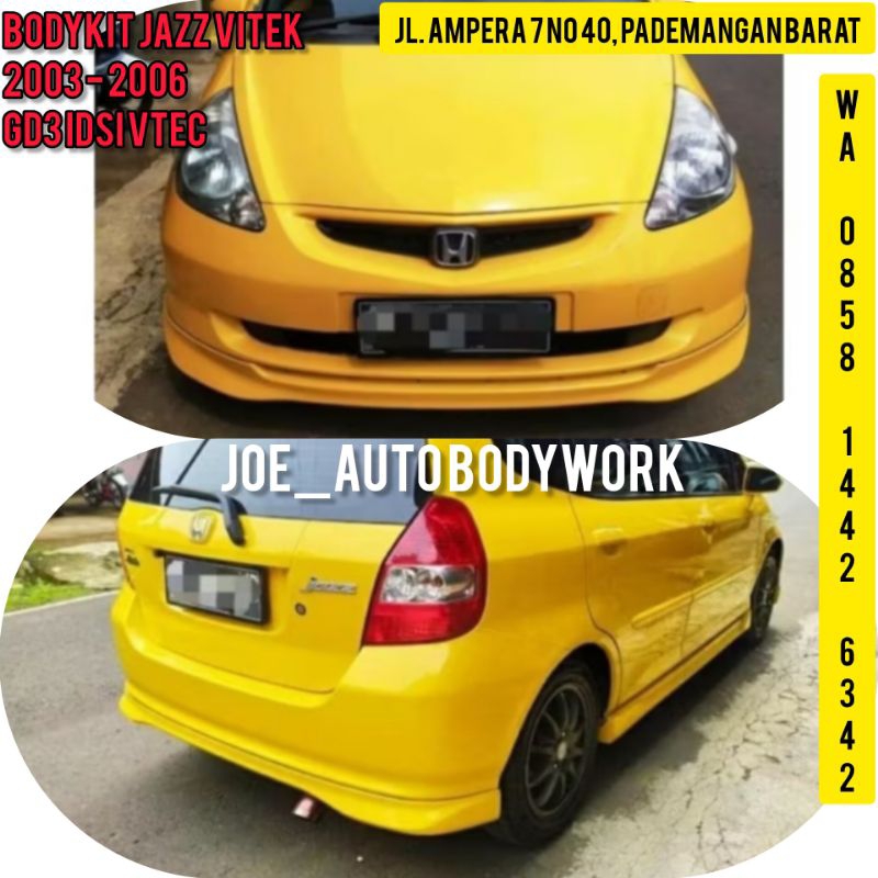 Jual Joe Auto Bodykit Honda jazz gd3 2003 2004 2005 2006 Body Kit JS ...