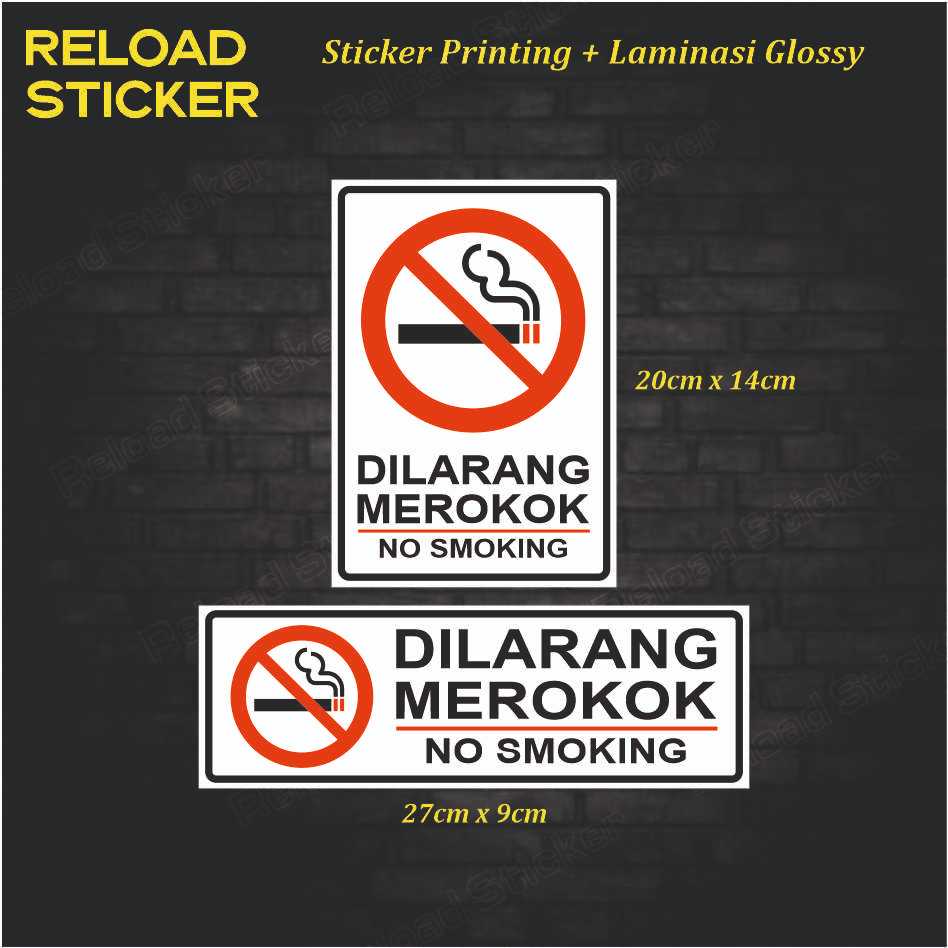 Jual Stiker Dilarang Merokok Stiker Area Merokok Stiker Printing Tempat ...