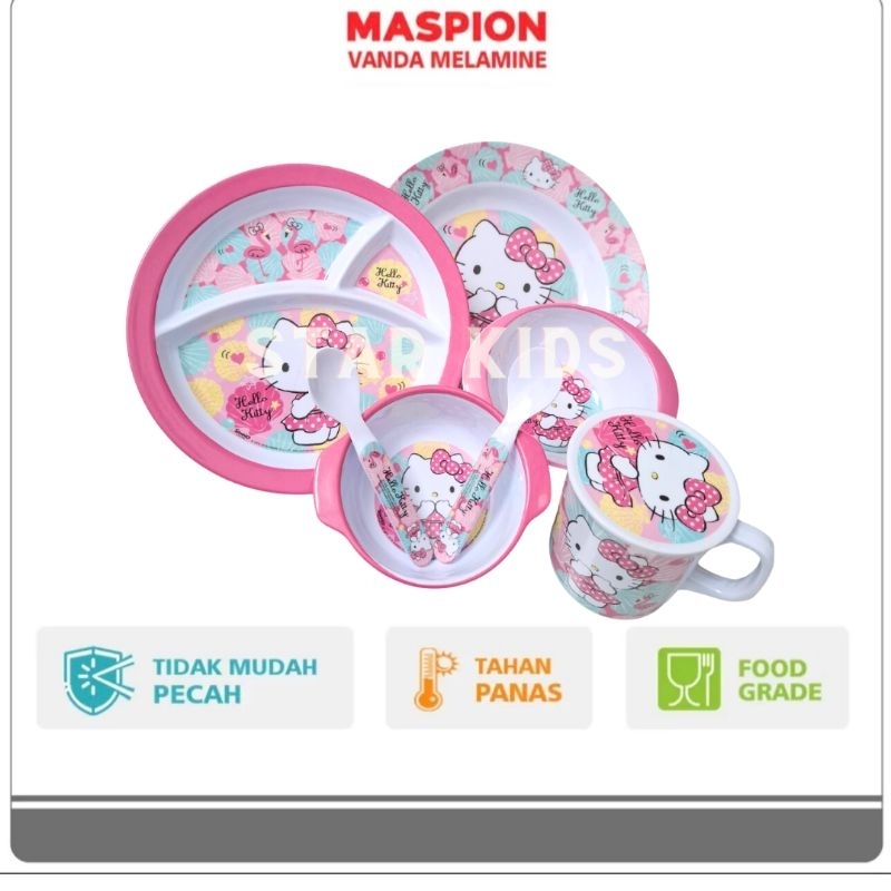 Jual PERLENGKAPAN MAKAN ANAK MELAMIN PIRING GELAS MANGKOK KARAKTER ...