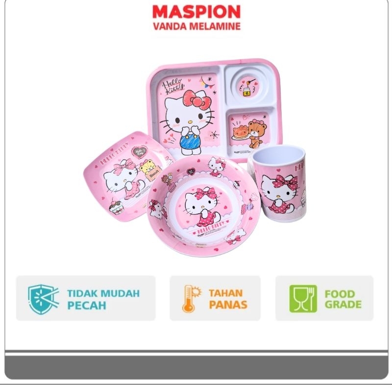Jual PERLENGKAPAN MAKAN ANAK MELAMIN PIRING GELAS MANGKOK KARAKTER ...