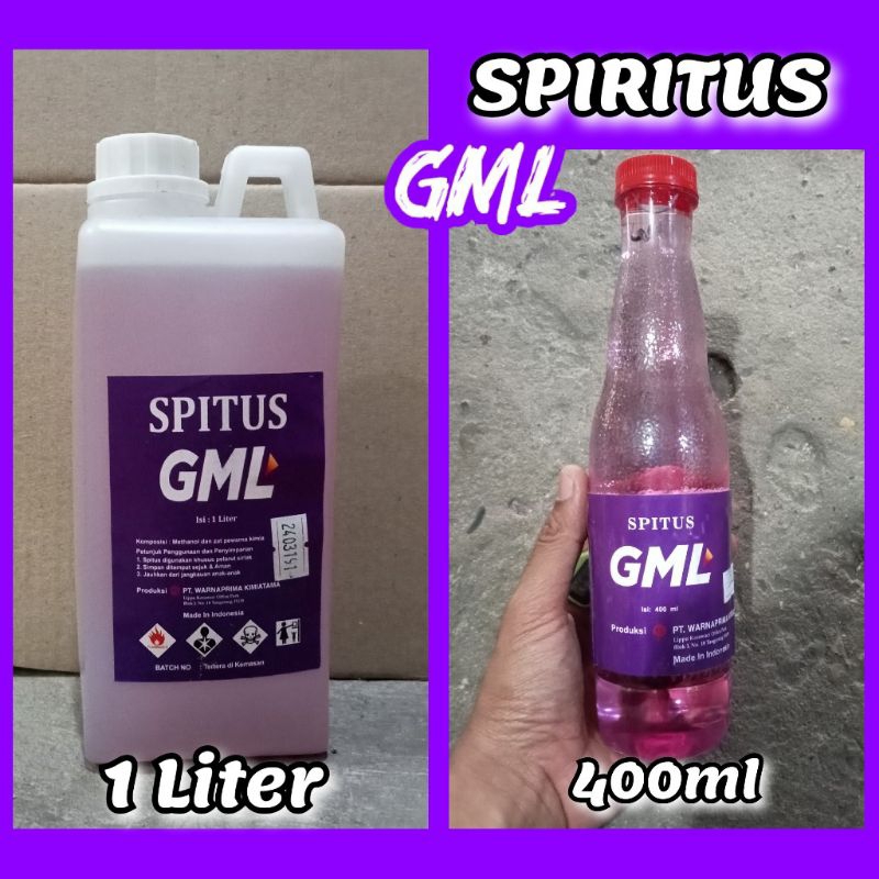 Jual SPIRITUS GML 1 Liter / 400ml / SPIRTUS / SEPIRITIS cairan bahan ...