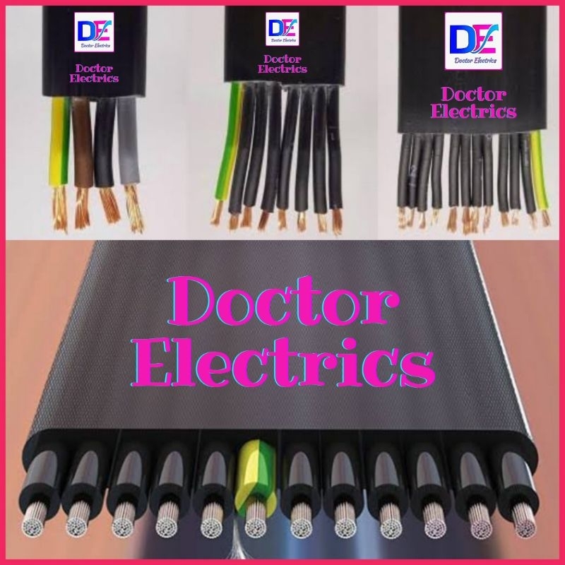 Jual PVC Cable Flat Kabel Flat 12x1,5mm 12x1.5mm 12 x 1,5mm 12 x 1.5mm ...