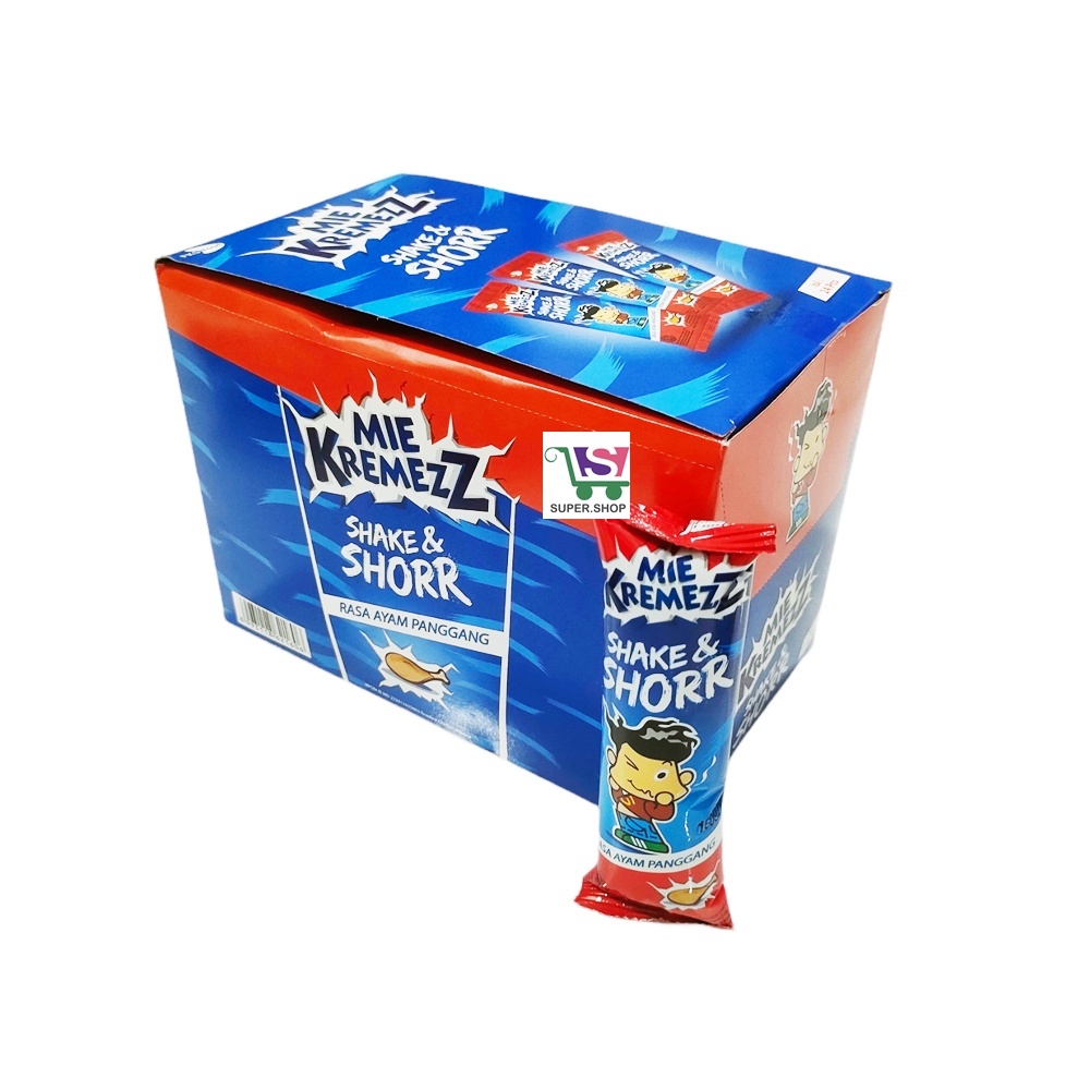 Jual MIE KREMEZZ SNACK NOODLE SHAKE & SHORR AYAM PANGGANG PCK 20/16 G ...