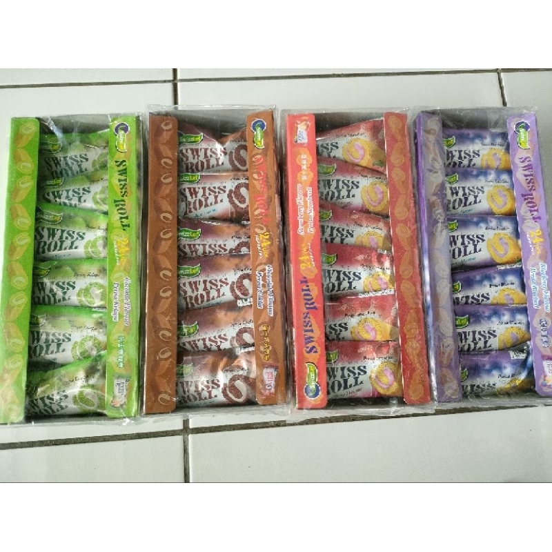 Jual SwizzLef Swiss Roll isi 24pcs | Shopee Indonesia