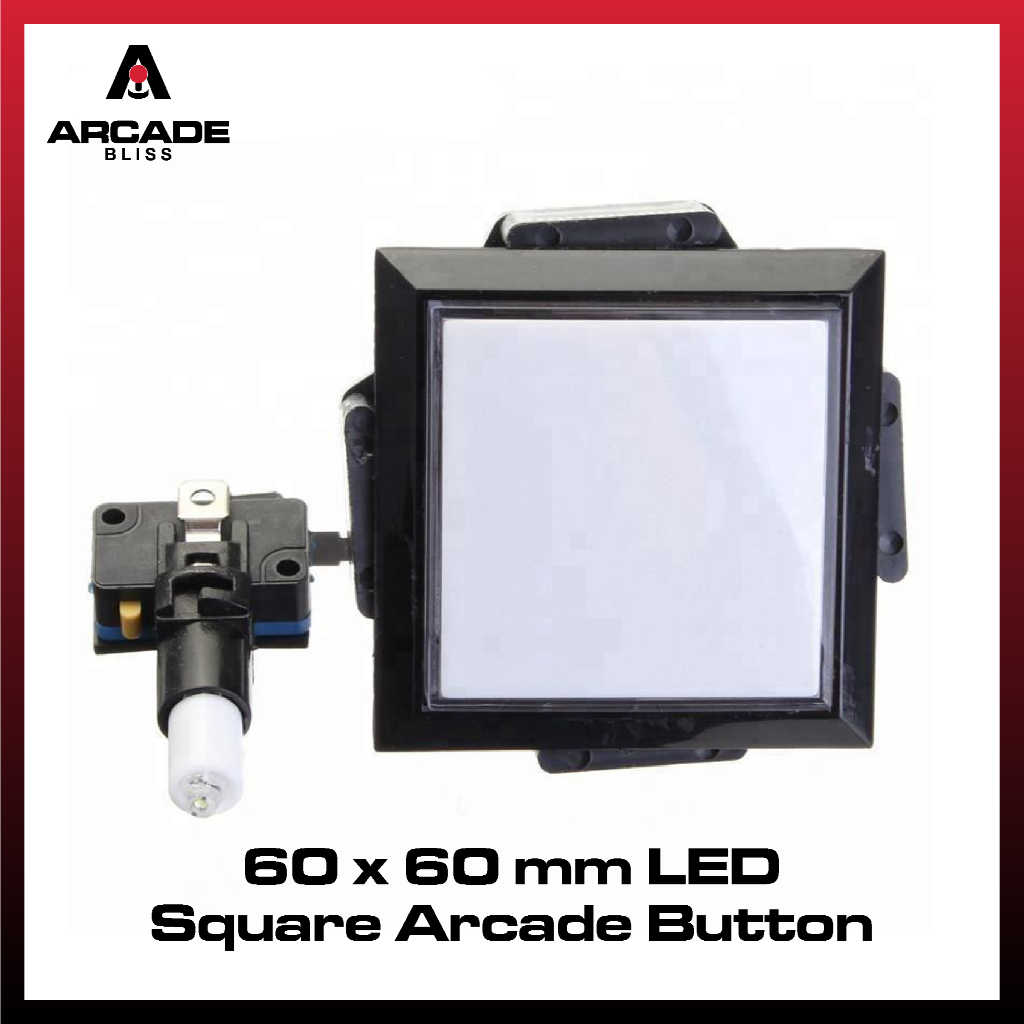 Jual Tombol Arcade DJ IIDX SDVX Button Kotak Rectangle 60 x 60 mm White ...