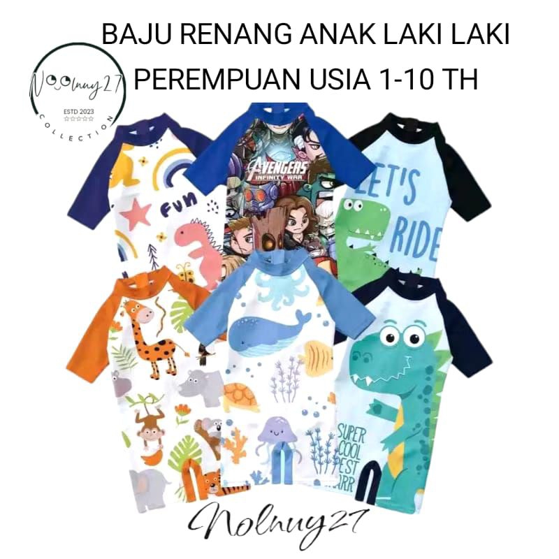 Jual NOLNUY27 BEST SELLER BAJU RENANG ANAK MOTIF TERBARU LUCU LAKI ...