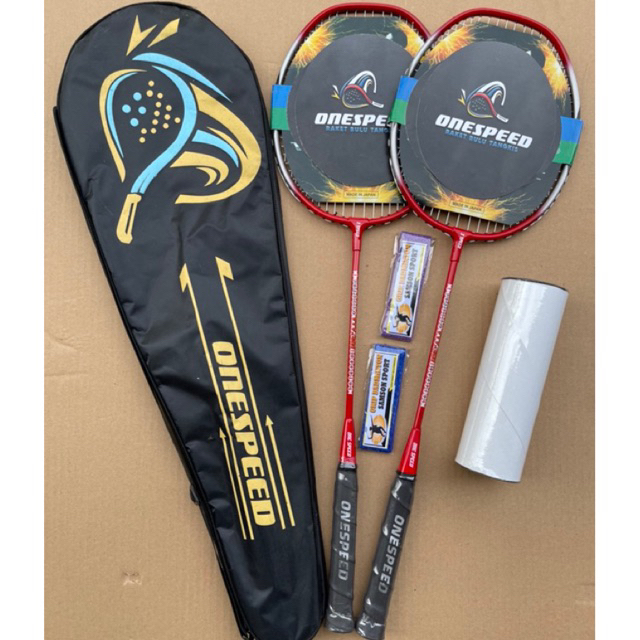 Jual Raket Bulutangkis Local Paket Lengkap Onespeed ORIGINAL Raket ...
