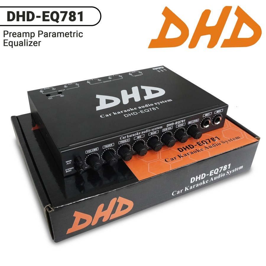 Jual Parametric Equalizer Preamp Karaoke Mobil DHD EQ781 | Shopee Indonesia