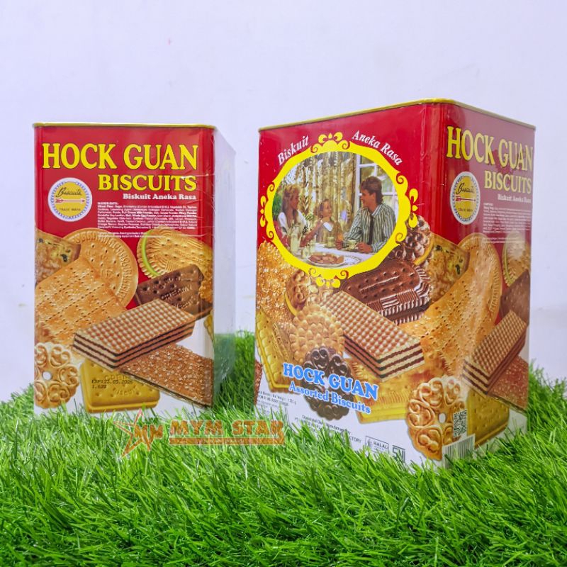 Jual Hock Guan Assorted Biscuits Kaleng Segi 1350g | Shopee Indonesia