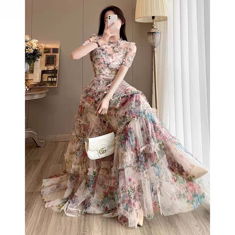 Jual Ruffle Long Dress | AT26 Afternoon Tone | 7 Hari PO | Shopee Indonesia