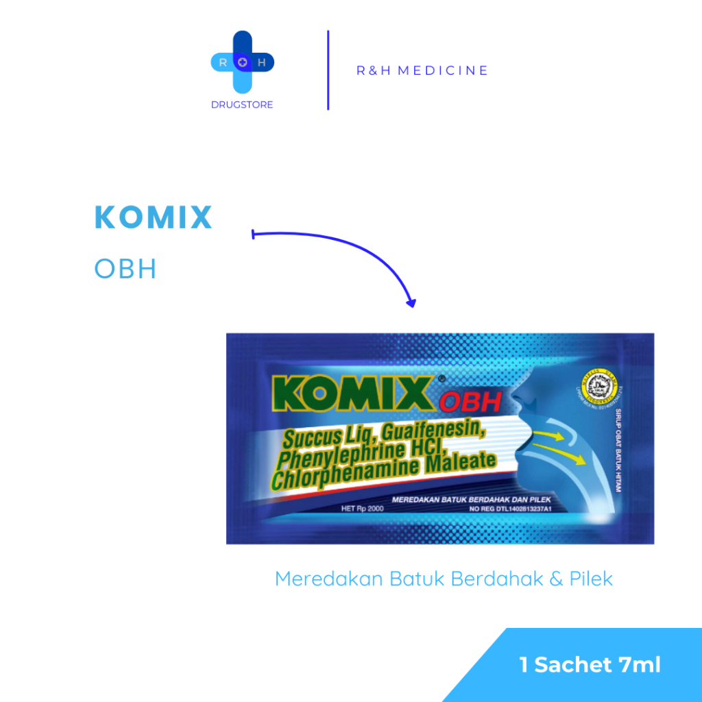 Jual Komix OBH Obat Batuk Sachet 7ml (For Adult/Dewasa) | Shopee Indonesia