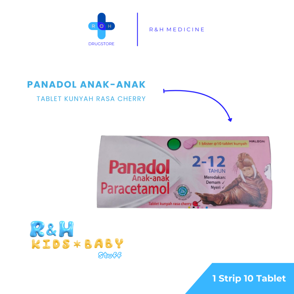 Jual Panadol Anak-Anak Paracetamol Tablet Kunyah Rasa Cherry (Chewable ...