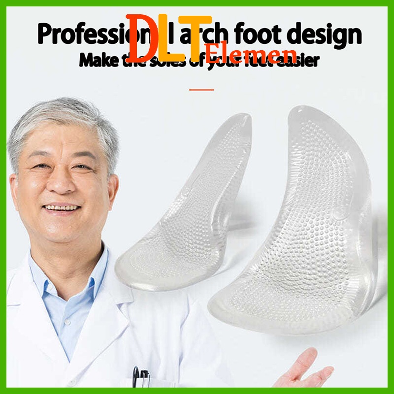 Jual Special silicone arch insoles support flat feet, anti-foot pain ...