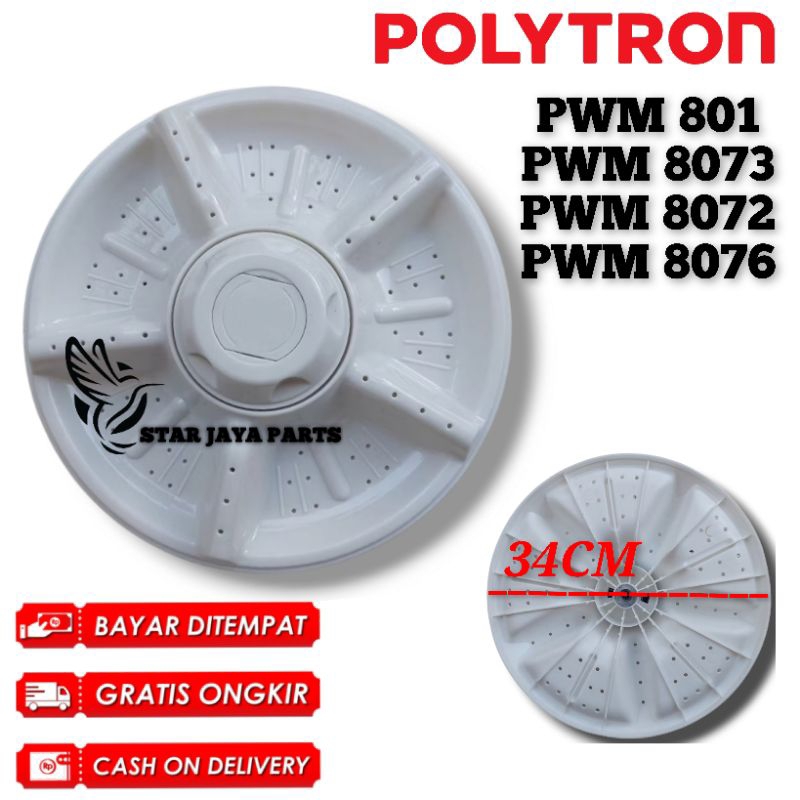 Jual Pulsator POLYTRON 8 KG PWM 801 8072 8073 8076 Pulsator Mesin Cuci ...