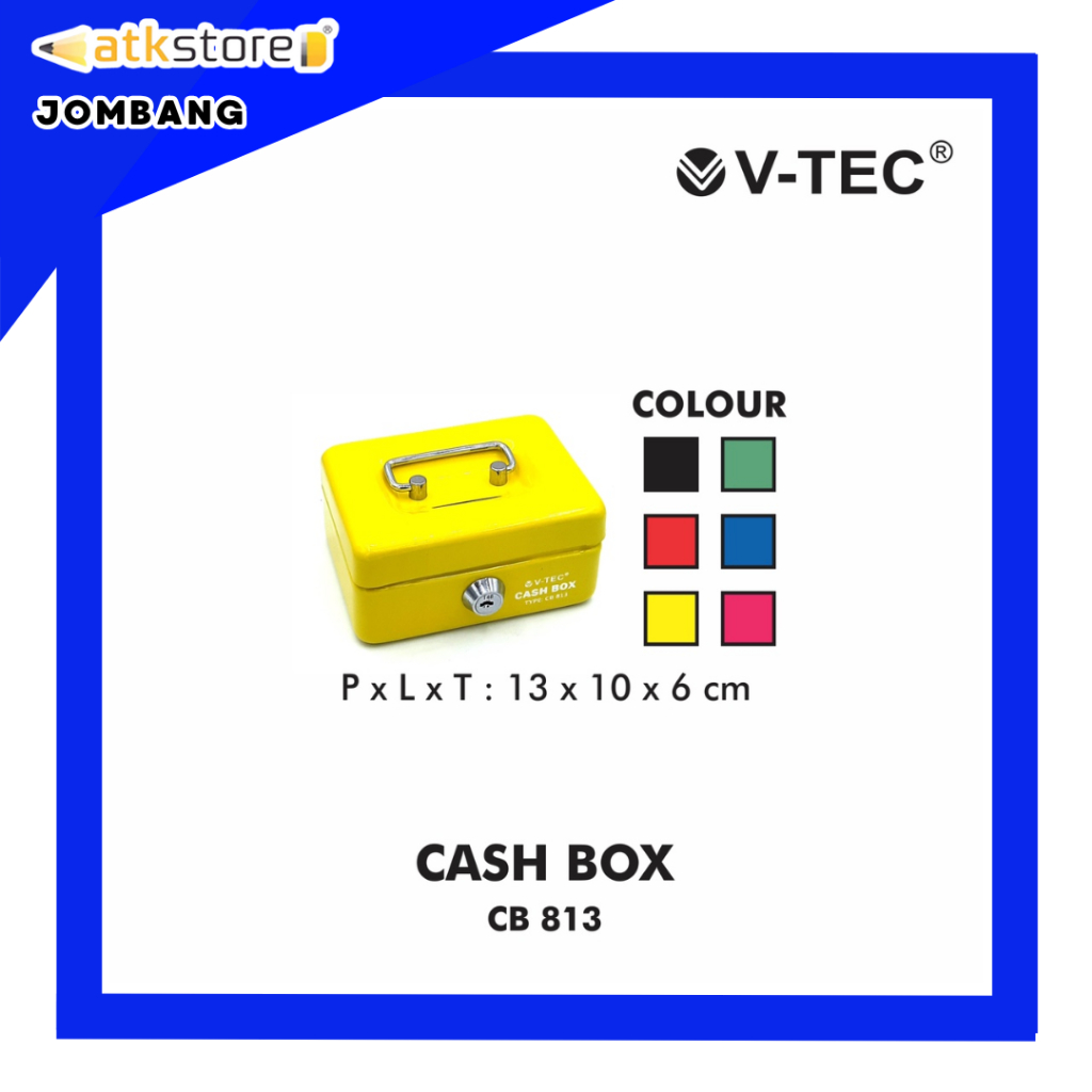 Jual VTEC Cash Box CB 813 Tempat Simpan Uang Brankas Mini VTEC Cash Box ...